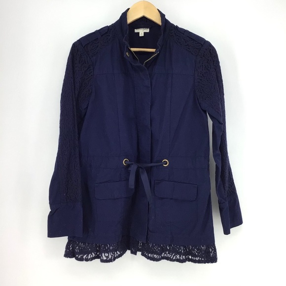 Maison Jules | Jackets & Coats | New Maison Jules Navy Blue Lace ...
